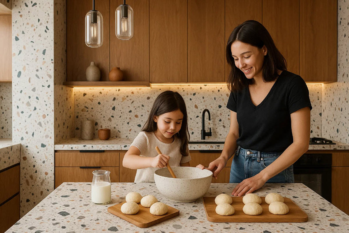 terrazzo keukenblad unieke uitstraling voor uw keuken - Luxstone ...